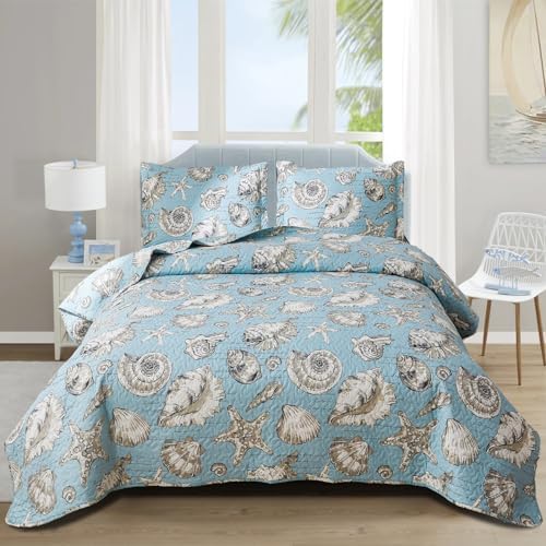 Amazon.com: Junsey Beach Bedding King Size Lightweight Coastal ...