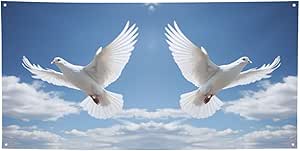 Amazon.com: Flying Dove Print Backdrop Banner Birthday Party ...