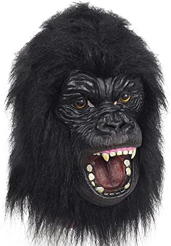 Amazon.com: SANZHIGOU Gorilla Mask Novelty Latex Monkey Head Mask, Open ...