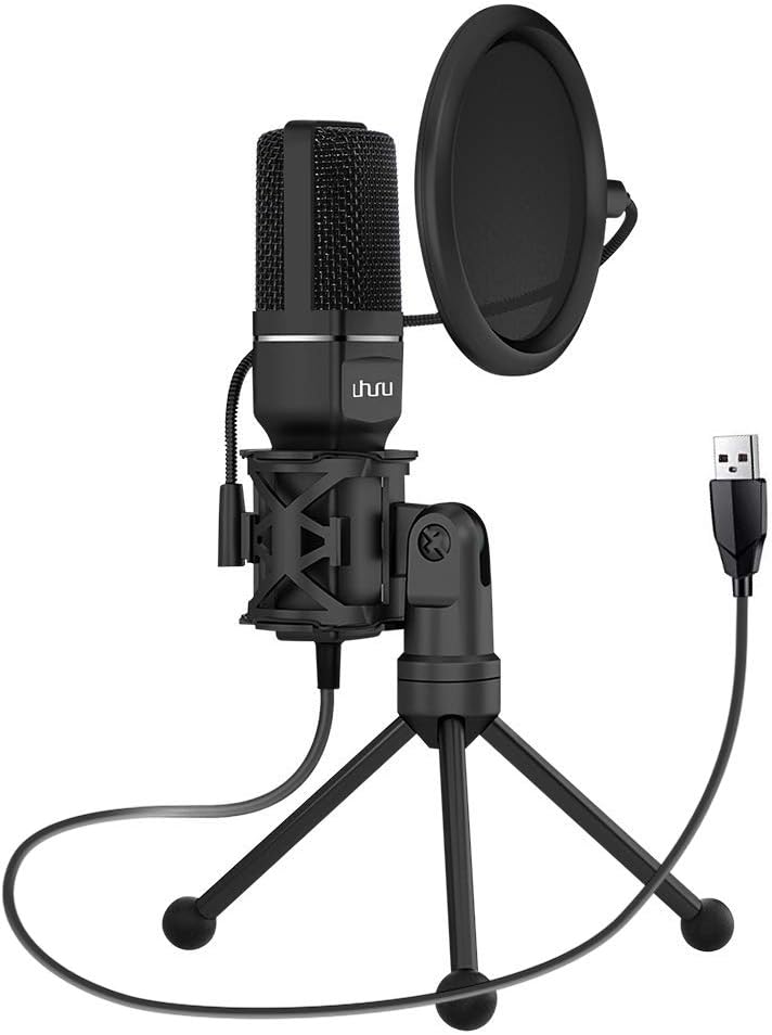 Uhuru UM-SF777 USB Condenser Gaming Microphone, Computer Mic Kit for ...