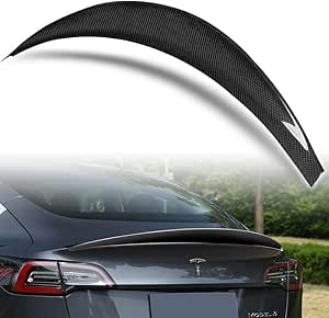Amazon.com: HYPERSPEED Real Carbon Fiber Trunk Spoiler Wing Lip kit ...