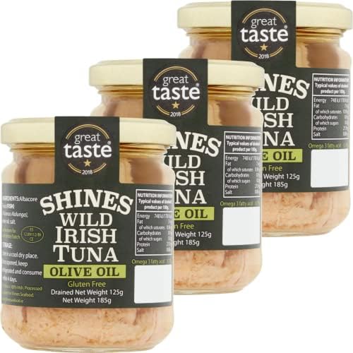 Wild Irish Albacore Tuna in Olive Oil - 3 x 185g - Low Carb - Ideal for ...