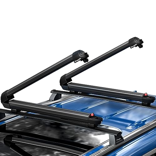 Snapklik.com : BougeRV Lockable T Slot Ski & Snowboard Racks For Car ...