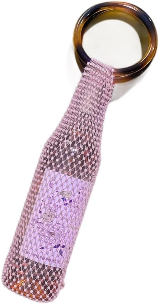 Amazon.com: URTERYSER Stylish Resin Handle Wine Pouch Mesh And Embedded ...