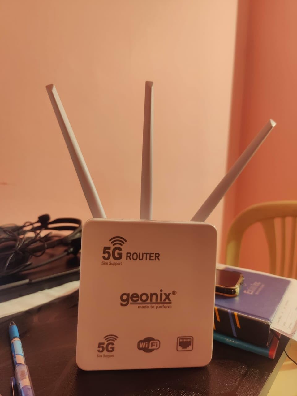 Geonix 5G SIM Support and 4G Network Support Wi-Fi Router I GXWR-5G I ...