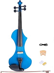 Amazon.com: violin Beginner 4/4 Full Size Electric Fiddle 4 String ...