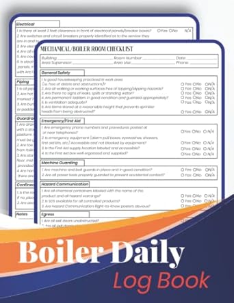 Boiler Daily Log Book: Boiler Preventive Maintenance Schedule Checklist ...