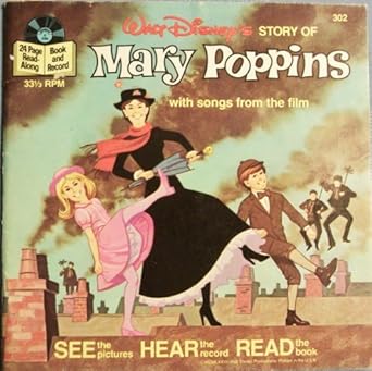 Amazon.com: Walt Disney's Story Of Mary Poppins 24-Page Read-Along Book ...
