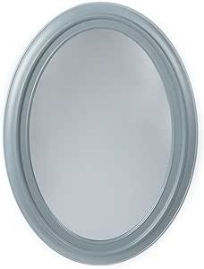 Amazon.com: Home Basics Oval Wall Mirror, Grey : Home & Kitchen