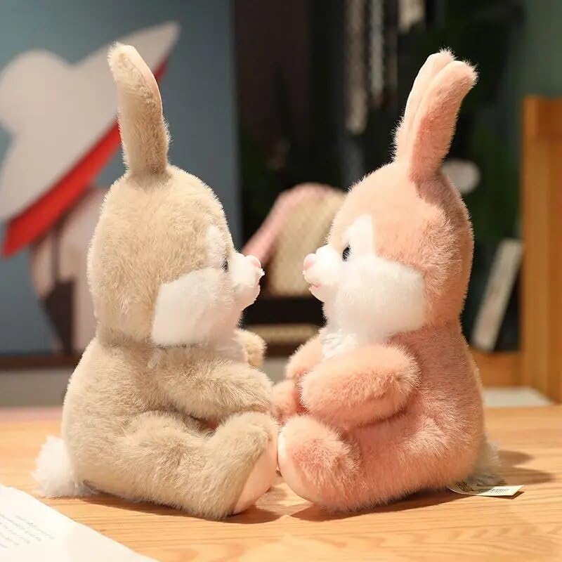 Lovely Sitting Rabbit Plush Toys Kawaii Long Ear Bunny Plush Pillow ...