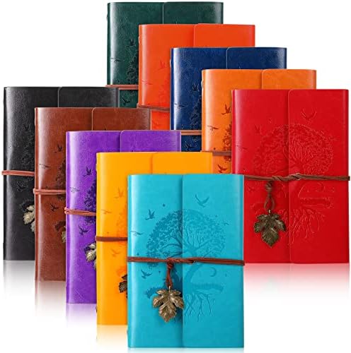 Amazon.com : 7 Pack Journals Notebooks, PU Leather Travel Refillable ...
