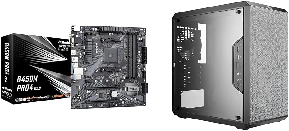 Amazon.com: ASROCK B450M PRO4 R2.0 AMD B450 Motherboard and Cooler ...