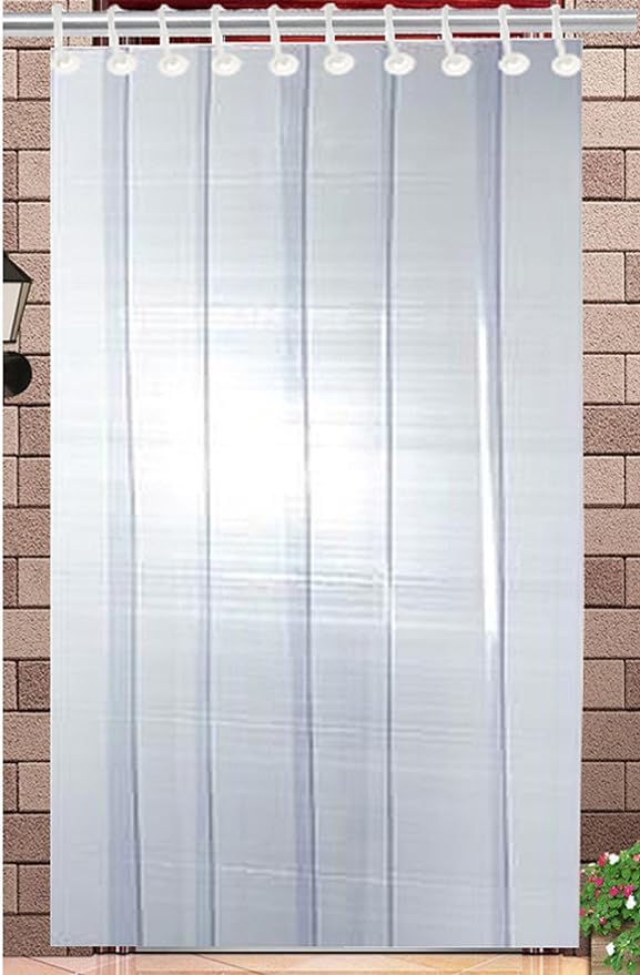 Buy PVC Transparent Ac Curtain,Size=4.5 ft x 9 ft (W x L),Pack of 1 pc ...