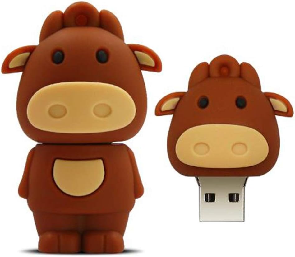 Amazon.com: 2.0 Brown Cow Moo Steer Animal 32GB USB External Hard Drive ...