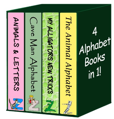 Amazon | 4 ALPHABET BOOKS IN 1! (Animals & Letters, The Cave Man ...