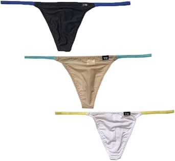 ADAHOP Men's Seamless Ice Silk Pouch Briefs Strings Bikini Underwear ...