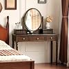 Amazon.com: YESWOOD Vintage Vanity Desk with Mirror, Solid Catalpa Wood ...