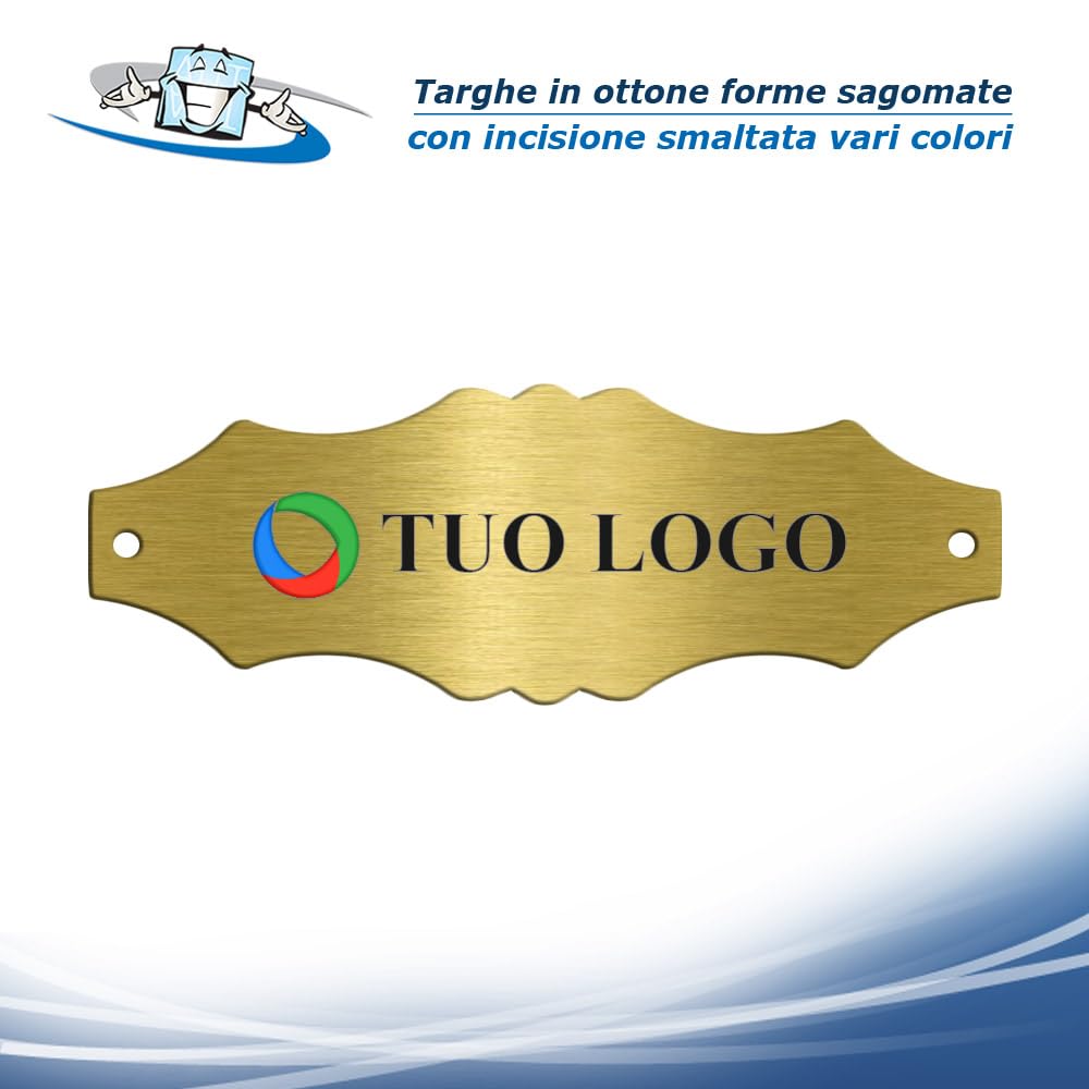 Nome Plate Identificazione Targa Personalizzata In Ottone Incisa | 2x3 ...
