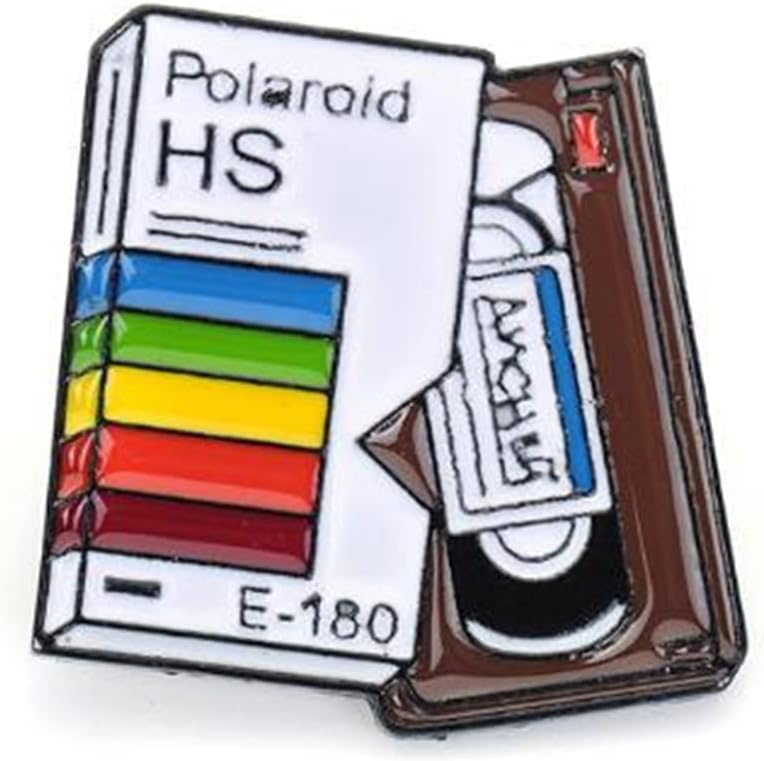 Amazon.com: Color Record Enamel Pin For Women Polaroid HS Brooch Lapel ...