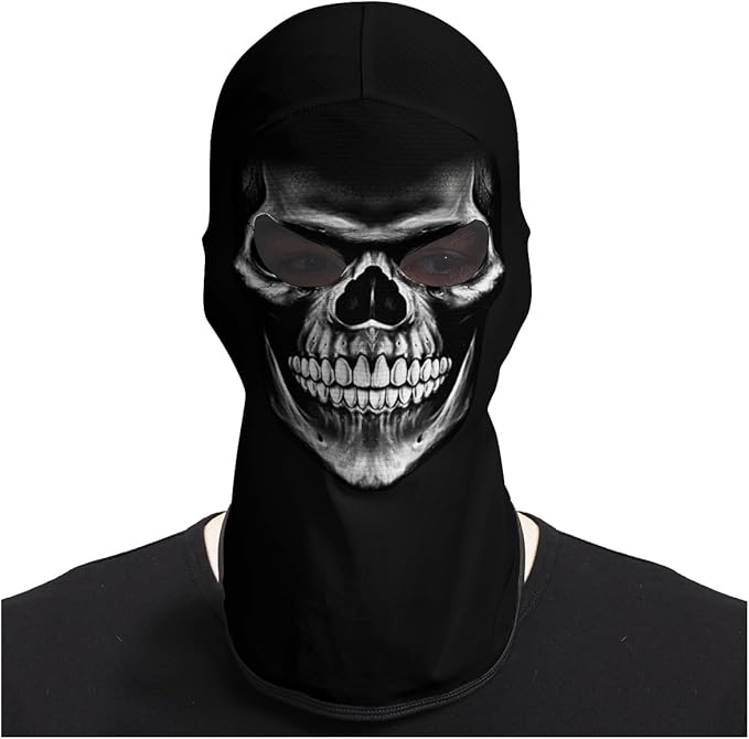 Amazon.com: Obacle Skull Mask Halloween Full Face Balaclava (Skull ...