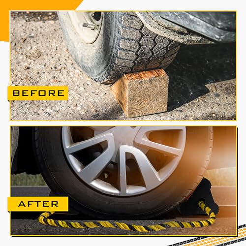 Snapklik.com : Datanly 2 Pair Heavy Duty Rubber Wheel Chock Blocks ...
