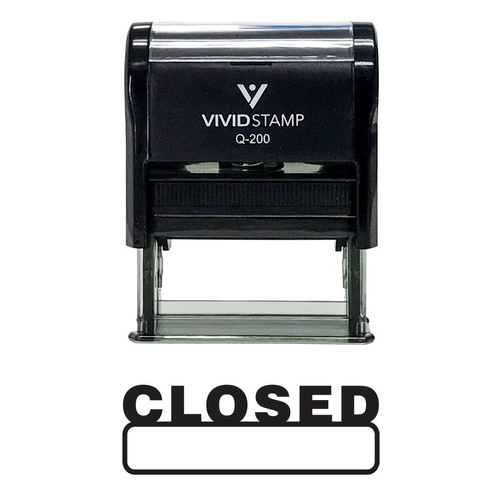 Amazon.com : Basic Closed Self Inking Rubber Stamp (Black Ink) - Medium ...