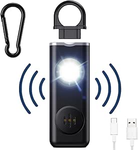 mizikuu Pocket Alarm 130 dB, Personal Alarm with LED Siren Self-Defence ...