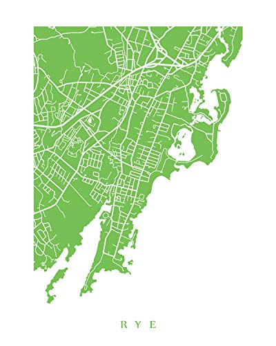 Amazon.com: Rye Map Print - New York Poster : Handmade Products