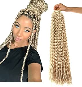 Amazon.com : Passion twist hair 30 inch 2 packs 613 color water wave ...