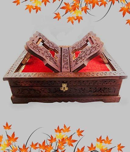 Shri Shri Handicraft Wooden Holy Book Stand Box for Reading Quran ...