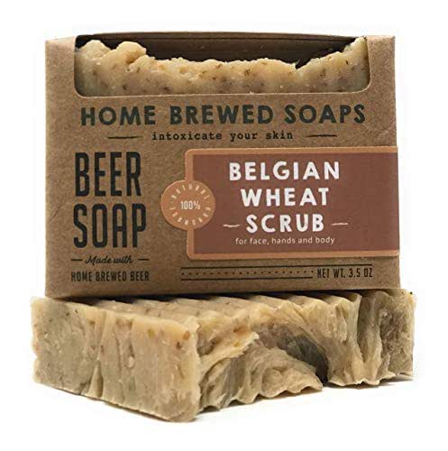 Amazon.com: Beer Soap, Palm Free Soap Bar, 1-3.5 oz Belgian Wheat Scrub ...