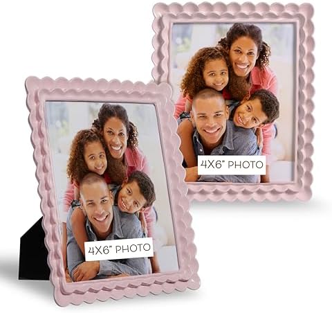 Amazon.com - Sheffield Home Ruffle Edge Resin Picture Frame Set ...