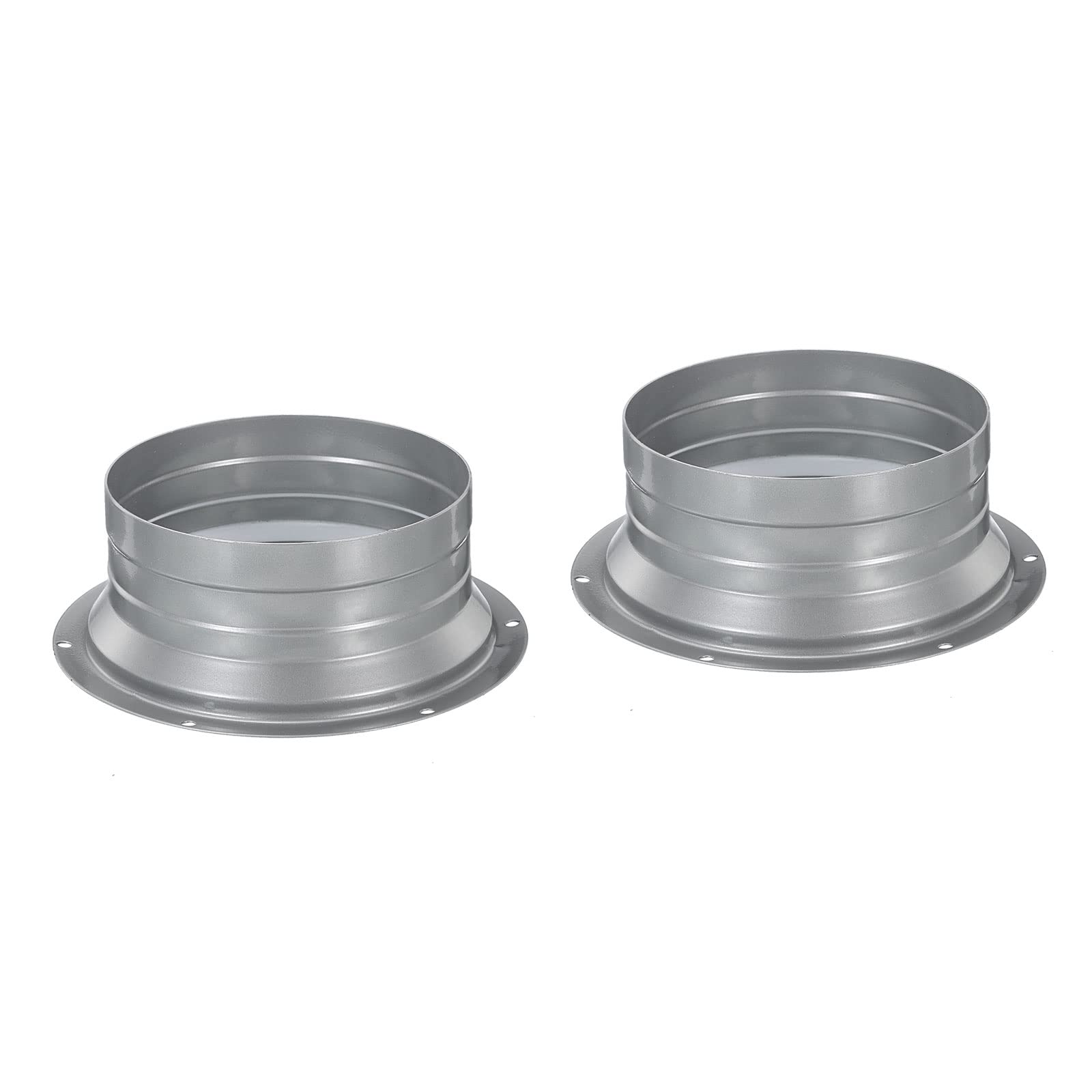Buy PATIKIL 5 Inch Duct Connector Flange, 2 Pack Metal Fitting Straight ...