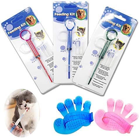 Lechengjia 3 Pieces Pet Pill/Tablet Syringe Medicine Feeder Reusable ...