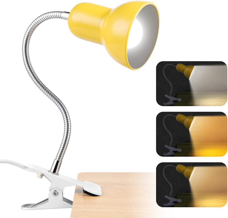 Desk Lamp, Clip on Lamp Portable Book Reading Light, Small Desk Lamp ...