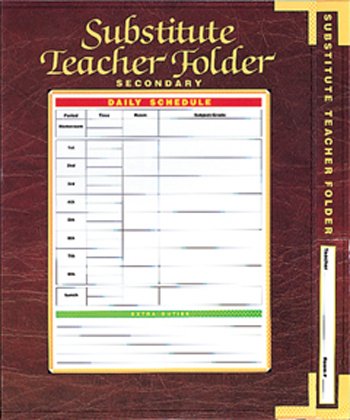 Secondary Substitute Teacher Folder: 0013587013646: Books - Amazon.ca