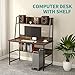 Amazon.com: mecor Study Writing Computer Desk 47" with Bookshelf and ...