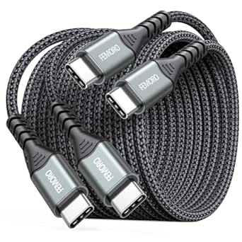 Amazon.com: USB C Cable 15ft Pack of 2, 60W Extra Long USBC to Type C ...