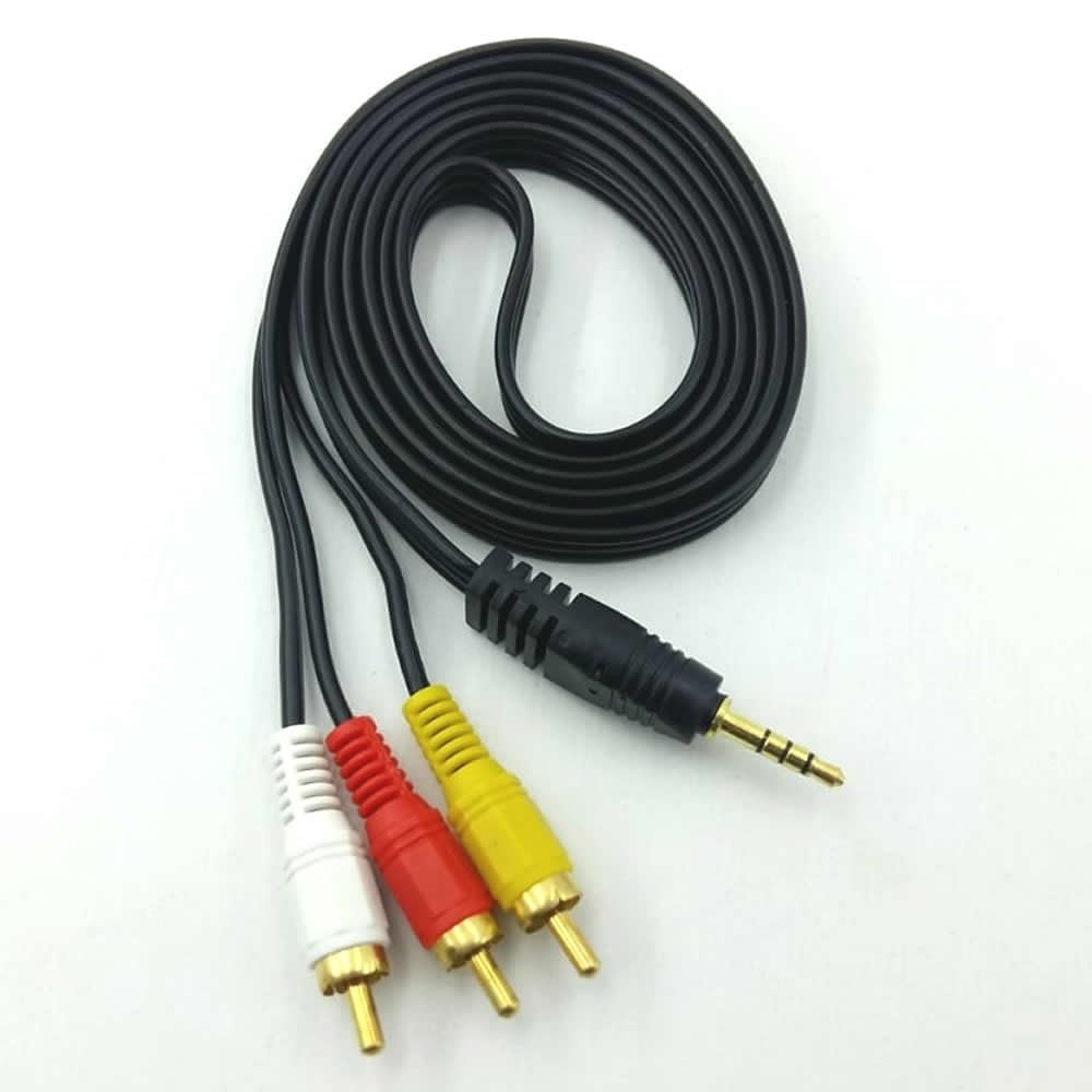 Cabo De Áudio Auxiliar P2 Macho Para 3 Rca 1,5 Metro Cabo Auxiliar P2 X ...
