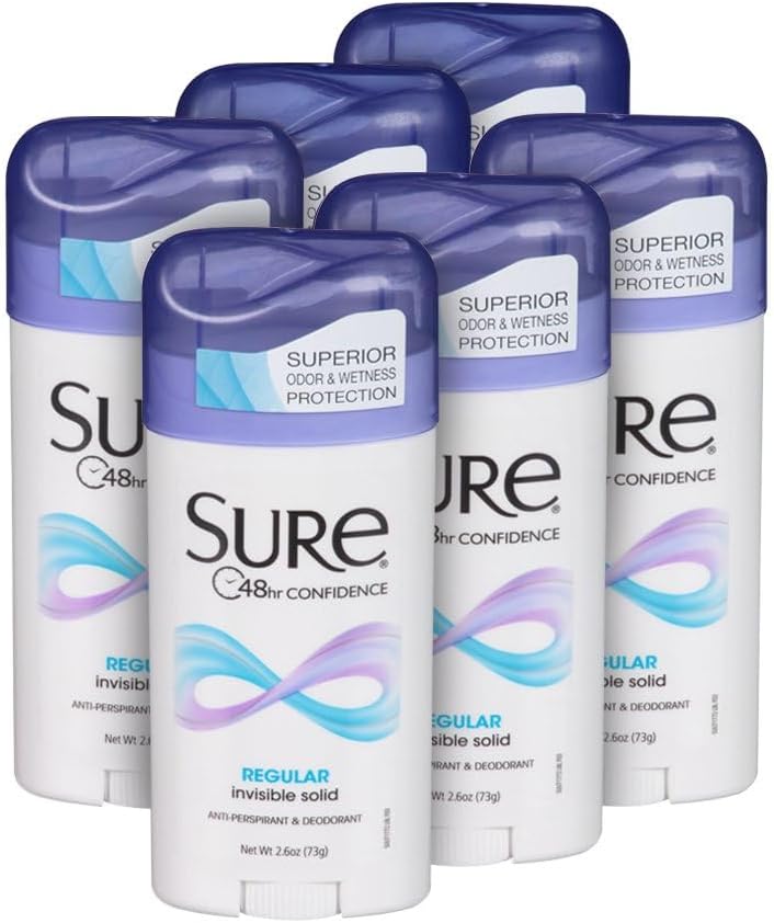 Amazon.com : SURE, Antiperspirant Deodorant, Solid, Regular, 2.6 oz ...
