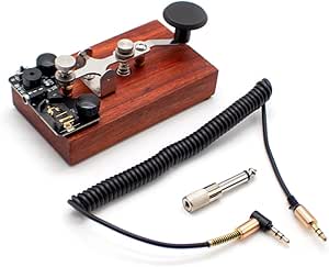 Manual Training Key K-8 Morse Code key CW Morse Keyer Shortwave HF + Sound and Light Practice ...