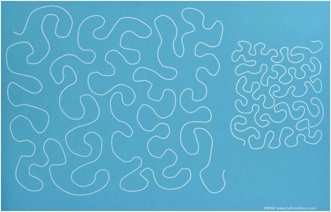 Amazon.com: Full Line Stencil - Stipple Meander - Edge to Edge Stencil ...