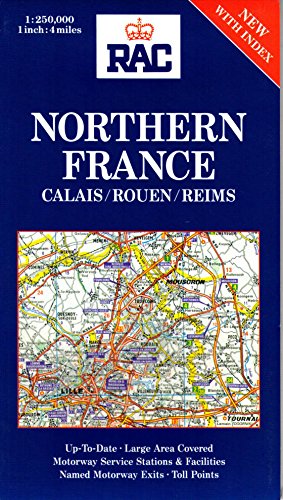 RAC Regional Map of France: Northern France - Calais/Rouen/Reims: Buy ...