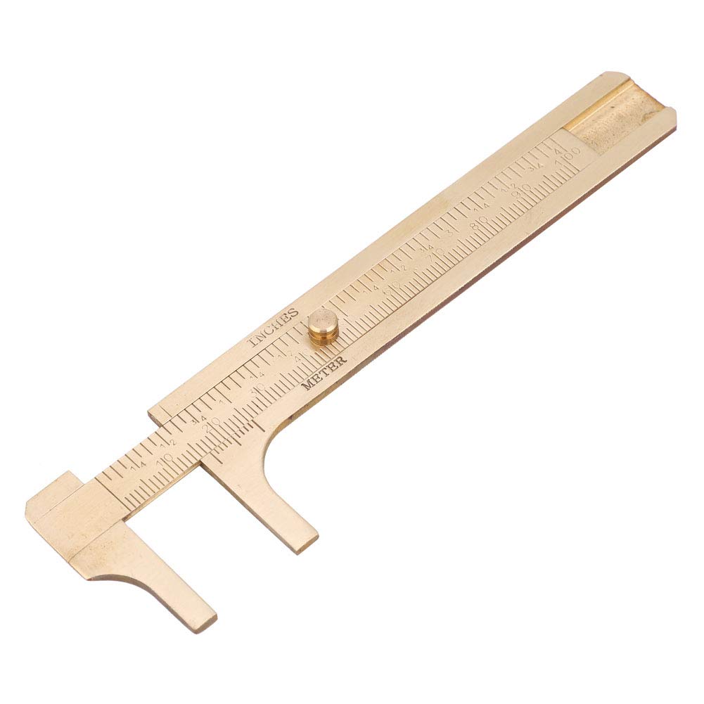 Brass Vernier Caliper, Caliper Tool Double Scale Jewelry Measurement ...