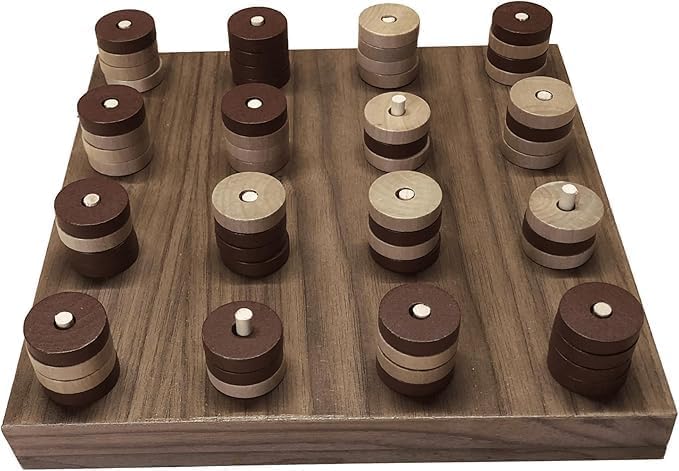 Amazon.com: Pinnacle Woodcraft Handcrafted Wooden Connect 4 Game Set ...