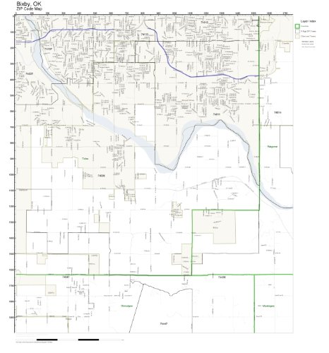 ZIP Code Wall Map of Bixby, OK ZIP Code Map Not Laminated: Amazon.com ...