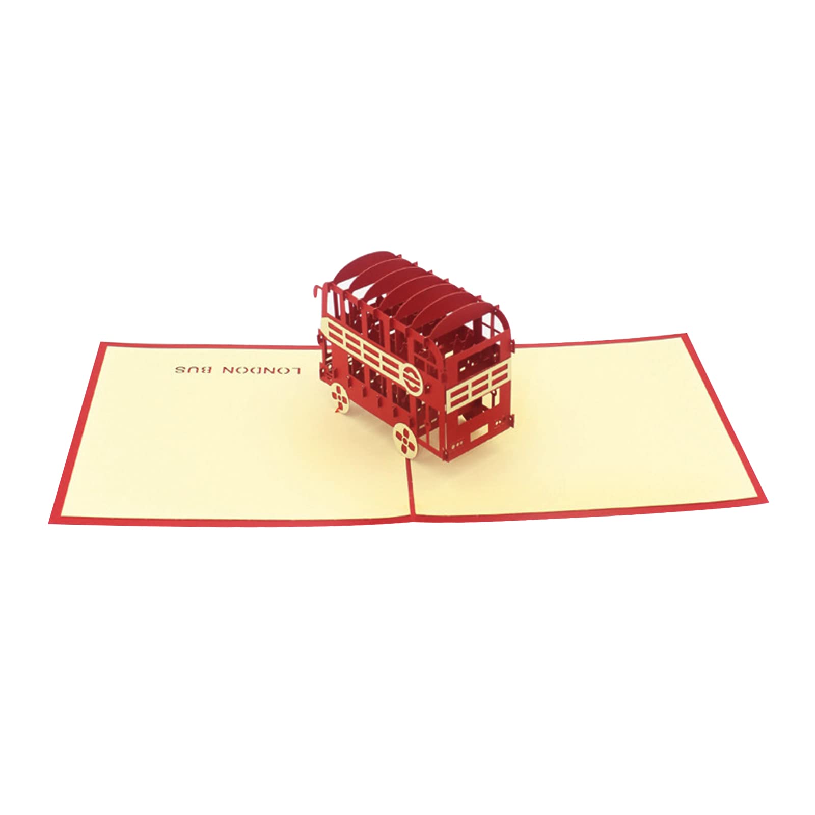 OLIREXD 3D London Bus Pop-Up Greeting Card for Congratulation, Special ...