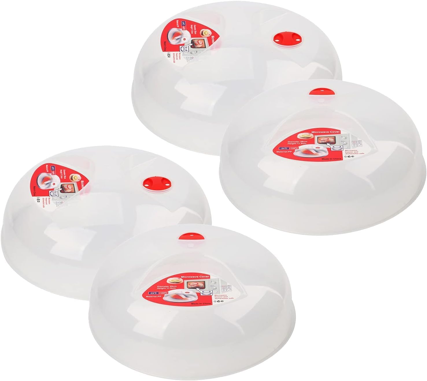 Flexzion Microwave Plate Covers Set of 5 - BPA-Free Microwave Cover ...