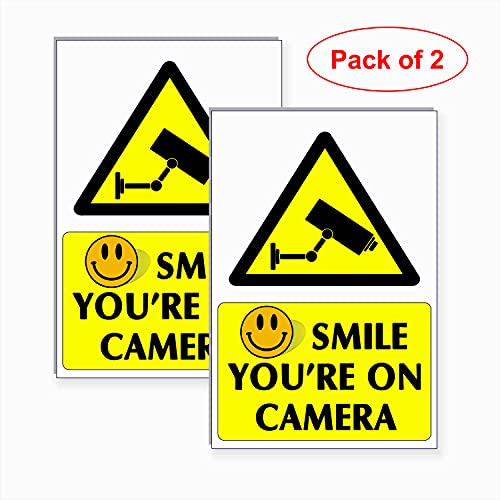 Buy PRINTJAS Smile You're on Camera Sign Board for School Office Home ...