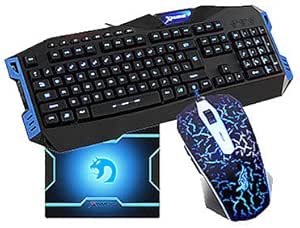SOL USB Wired Super Dazzle Blue LED Optical High-speed Gaming Keyboard ...